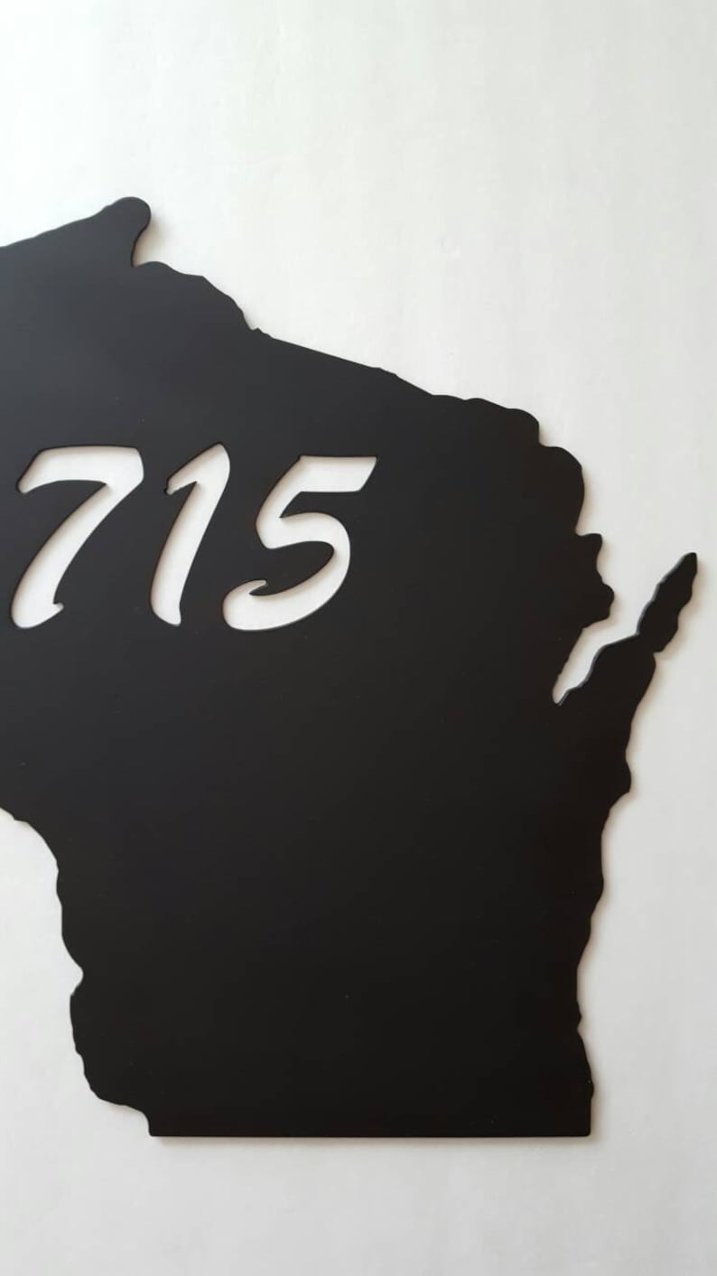 Metal Wall Art. 715. Wisconsin Area Code. Wisconsin Metal Art. - Etsy