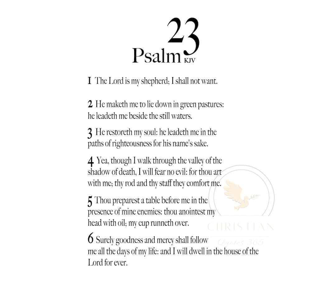 Psalms 23, Psalms 23 Digital, Psalms 23 Digital Download, Psalms 23 ...