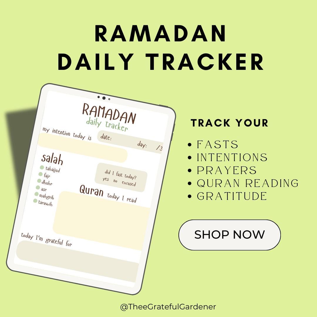 Ramadan Daily Tracker Printable | Fasting Tracker | Prayer Tracker ...