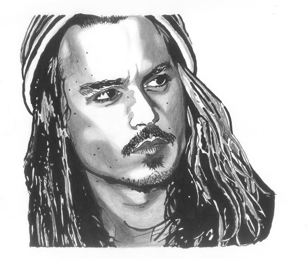 Johnny Depp Portrait (original Drawing) - Etsy