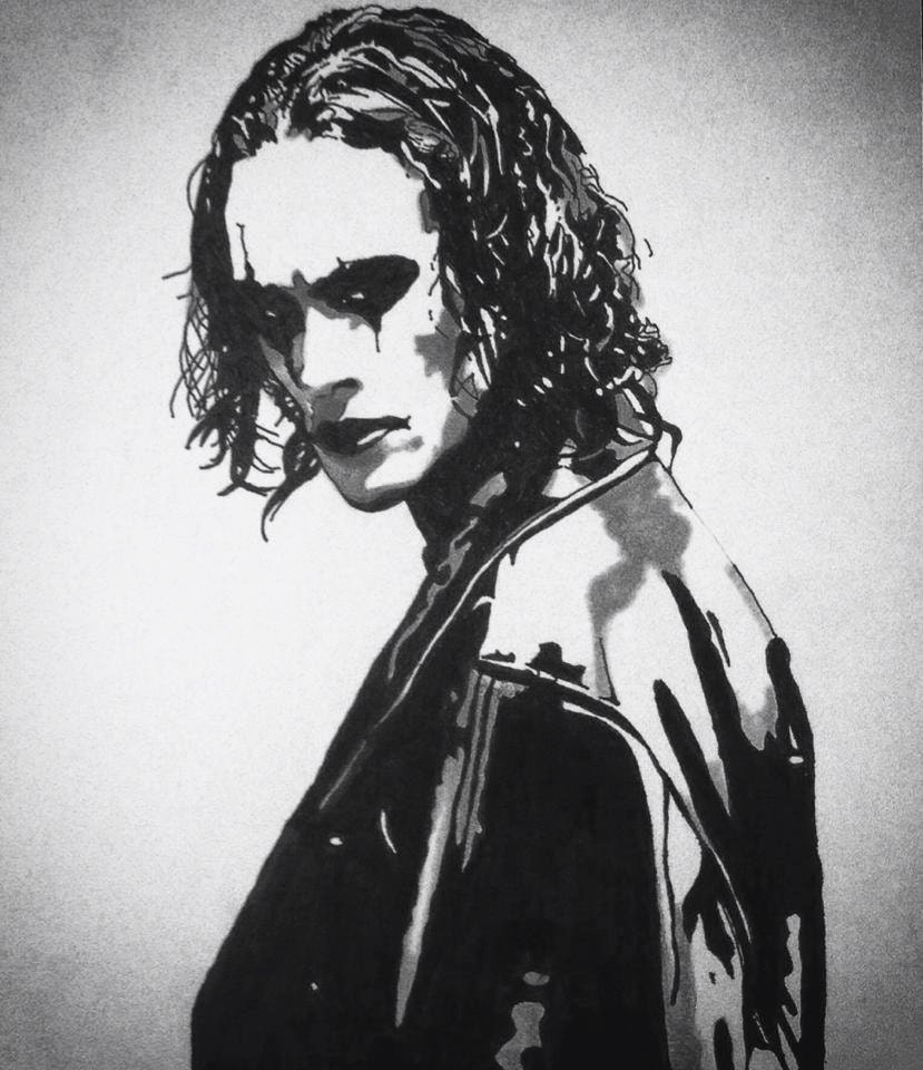 The Crow Brandon Lee Drawing