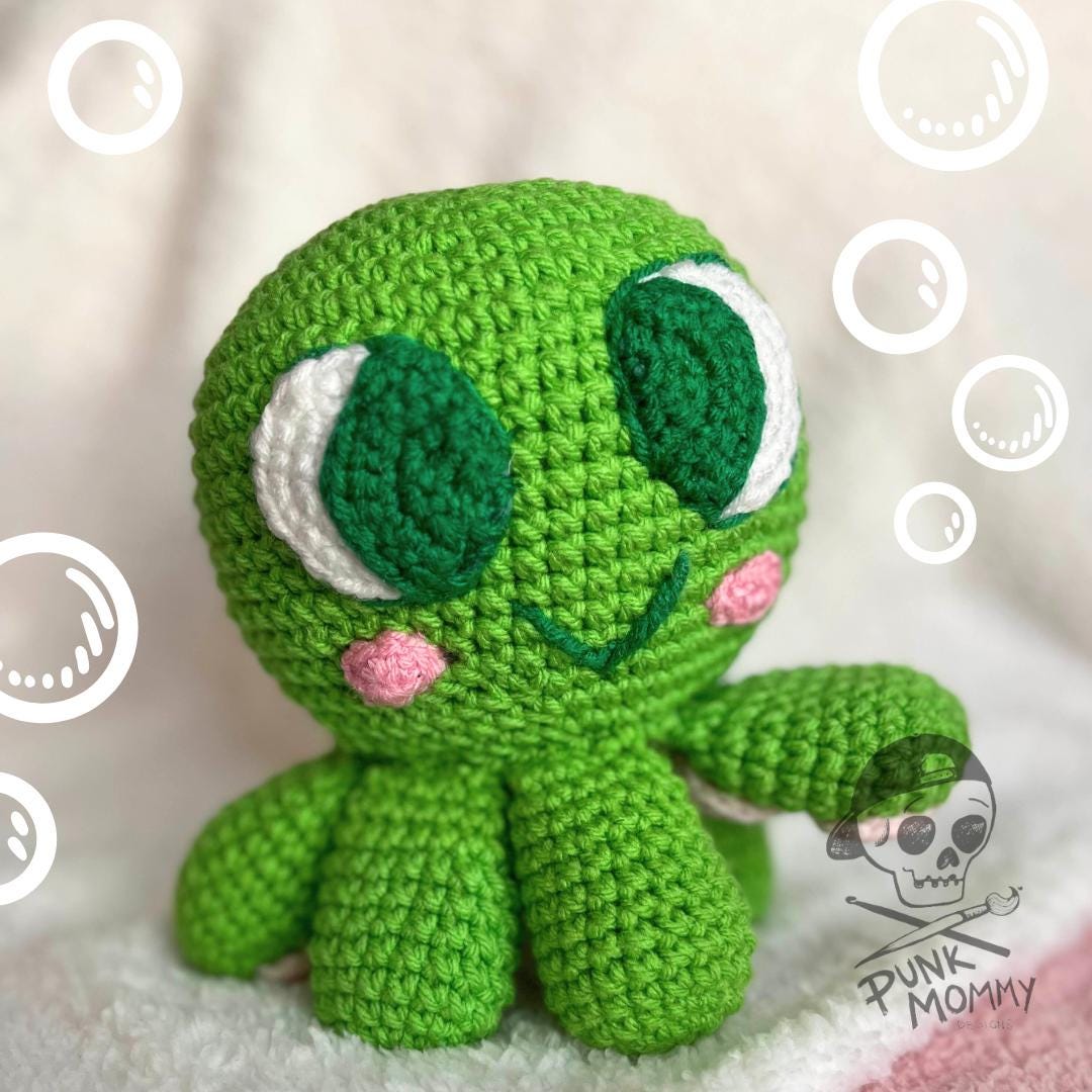 Green Octopus Inspired by Bluey Bingo - Handmade Crochet Gift Toy ...