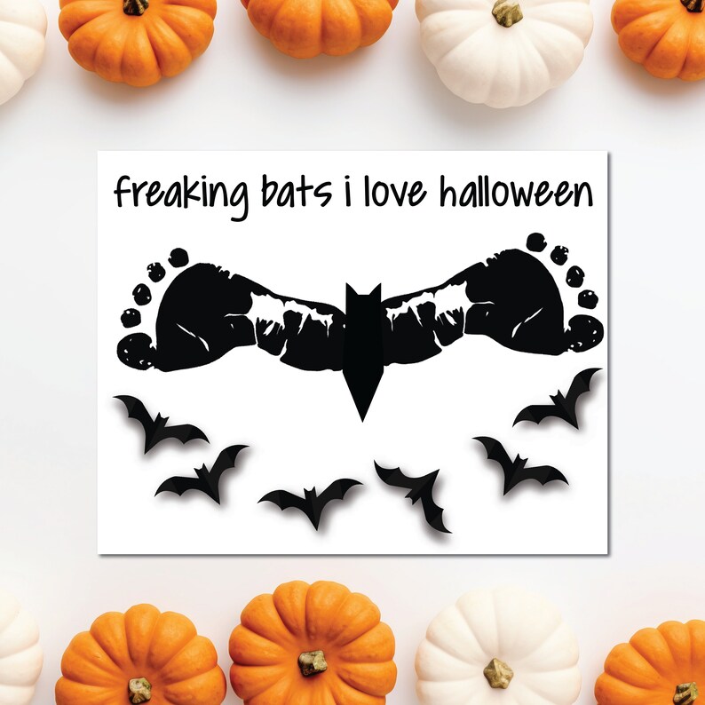 Halloween Handprint Footprint Craft, DIY Craft for Kids Art, Baby ...