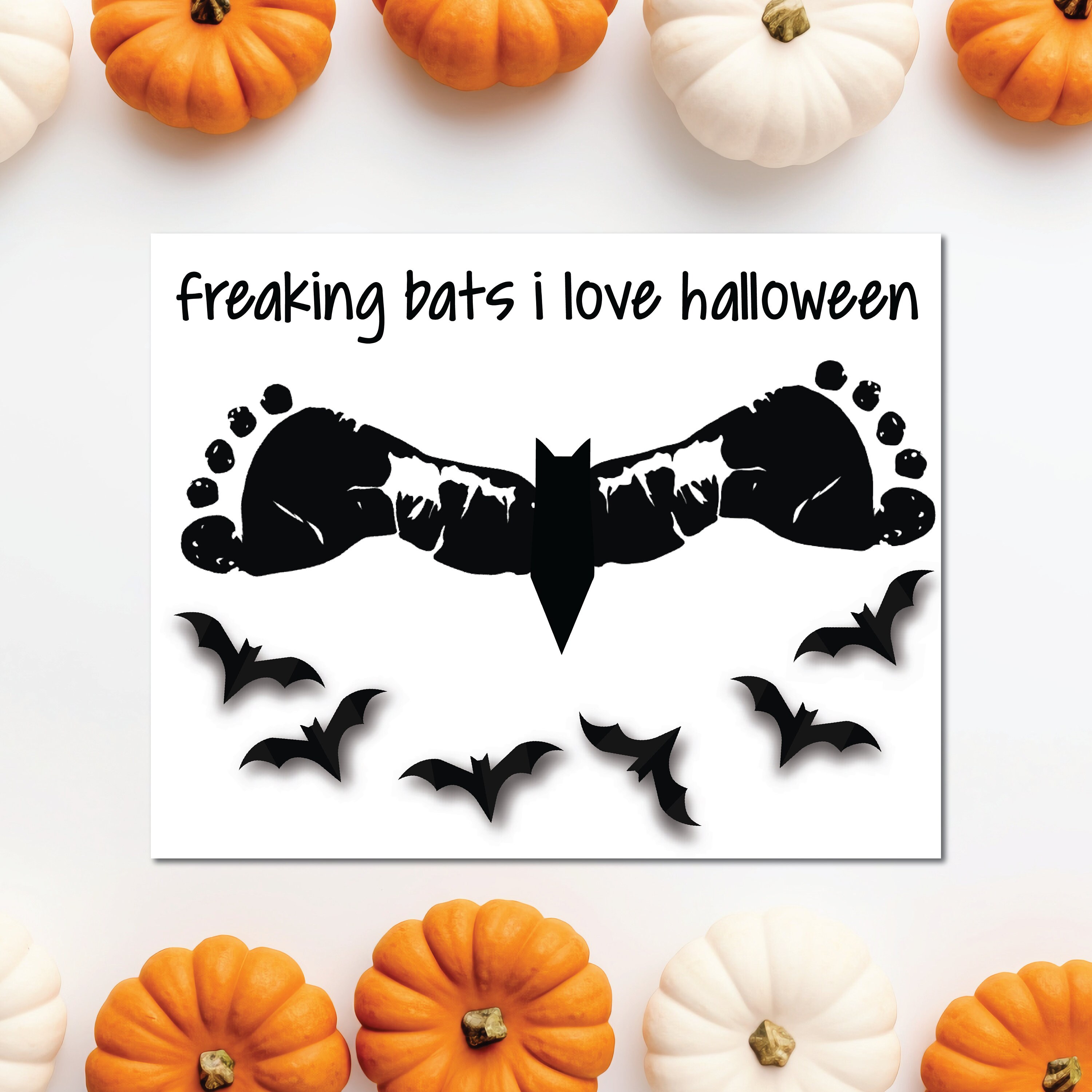 Halloween Handprint Footprint Craft, DIY Craft for Kids Art, Baby ...