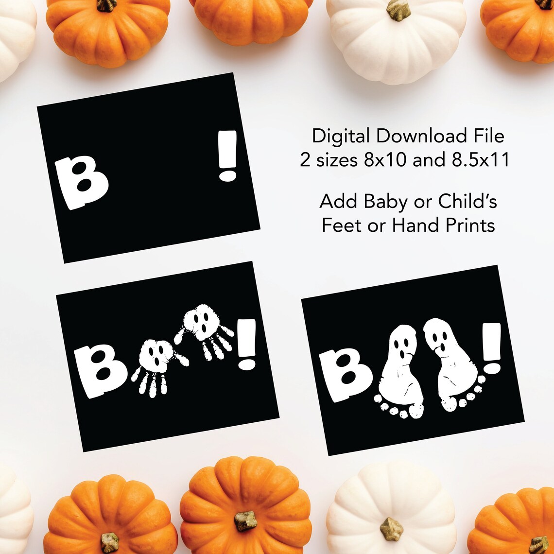 Halloween Handprint Footprint Craft, DIY Craft for Kids Art, Baby ...