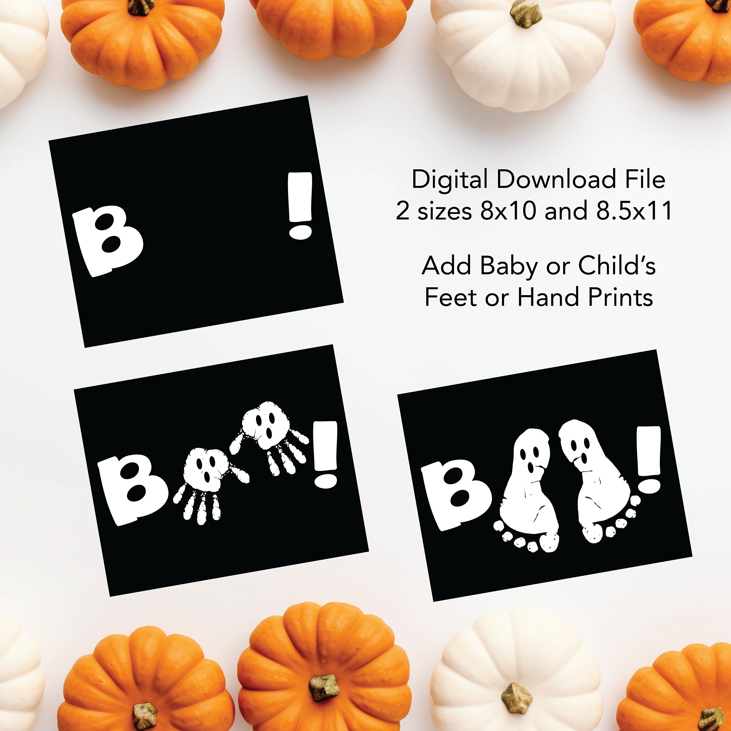 Halloween Handprint Footprint Craft, DIY Craft for Kids Art, Baby ...