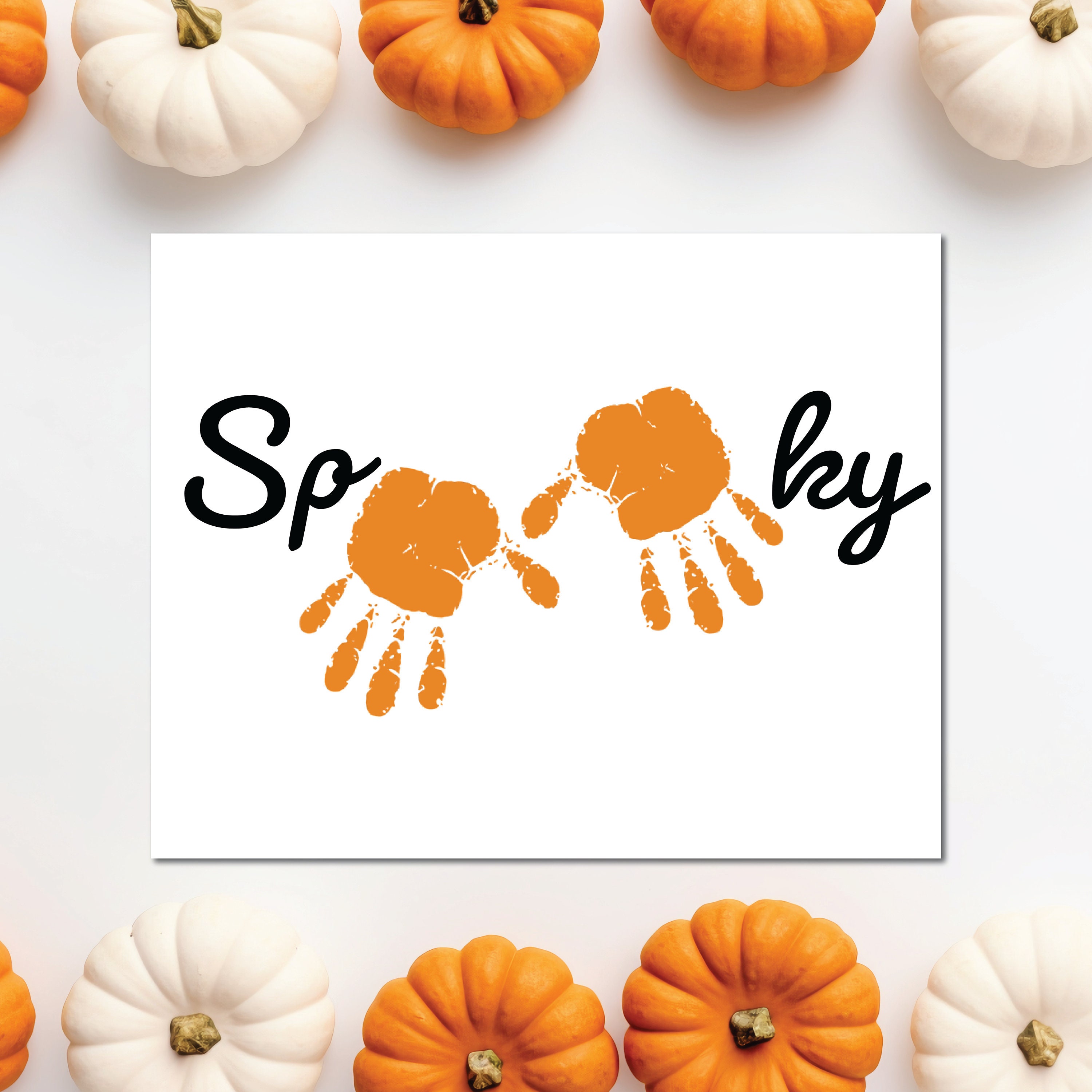 Halloween Handprint Footprint Craft, DIY Craft for Kids Art, Baby ...