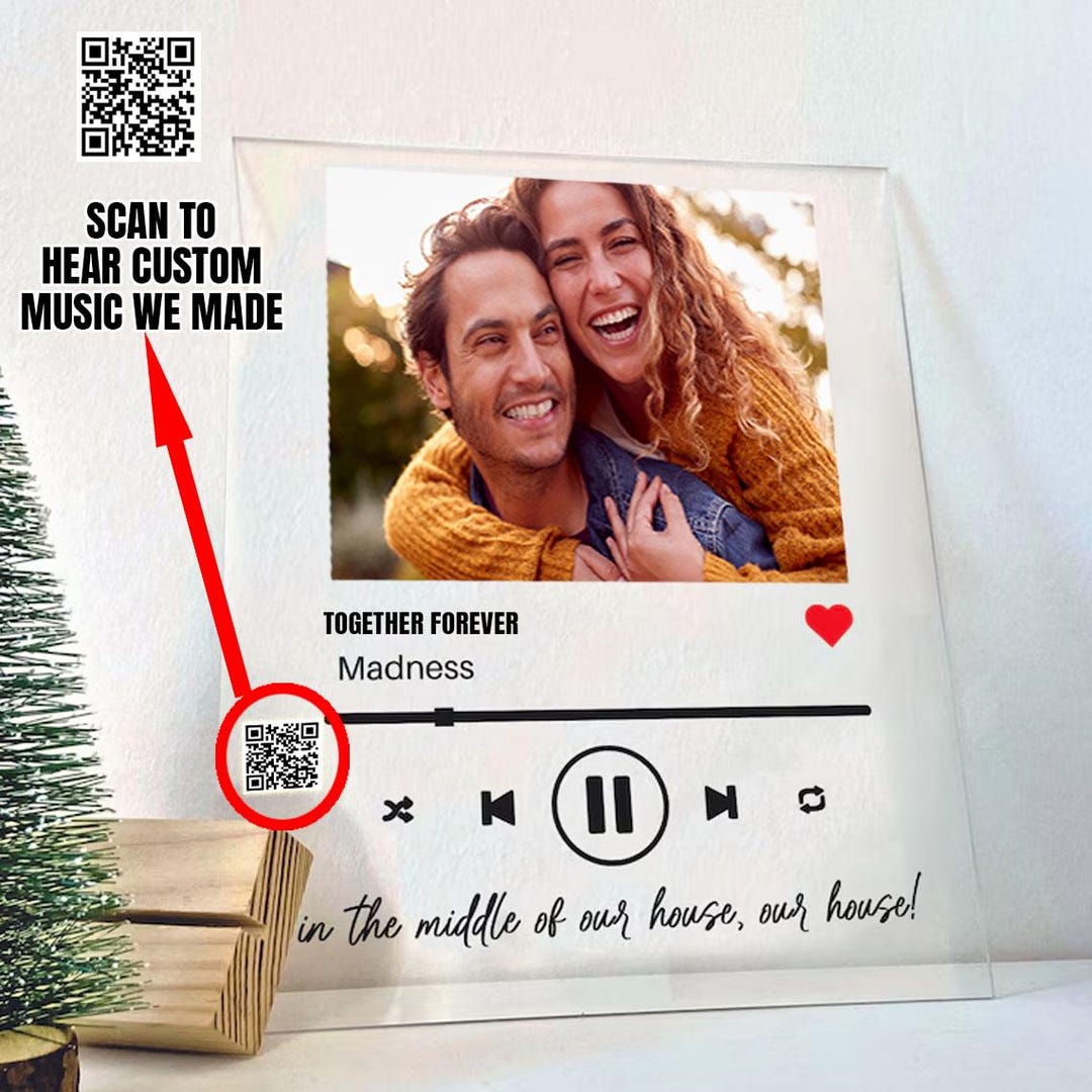 Custom Song Plaque With Photo: Personalized Acrylic Music Gift - Etsy
