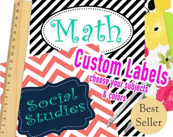 Subject labels | Etsy