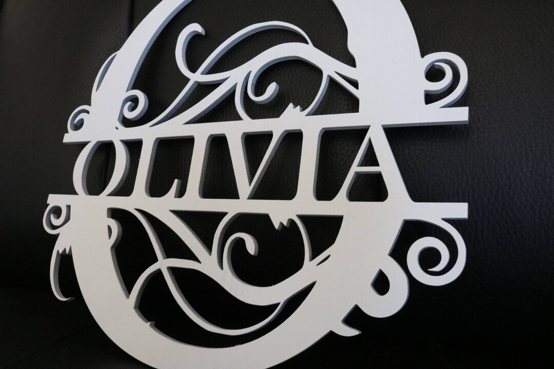 Large Wood Family Initial Sign Last Name Sign Wall Hanging Weddings ...