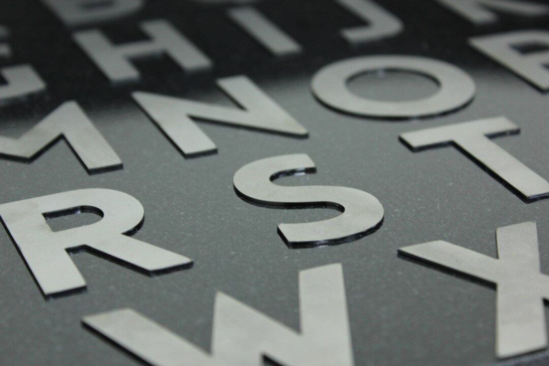 Metal Letters L Medium Metal Letters Metal Numbers Custom Sign Metal ...