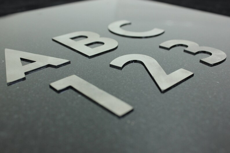 Metal Letters L Small Metal Letters Metal Numbers Custom | Etsy UK