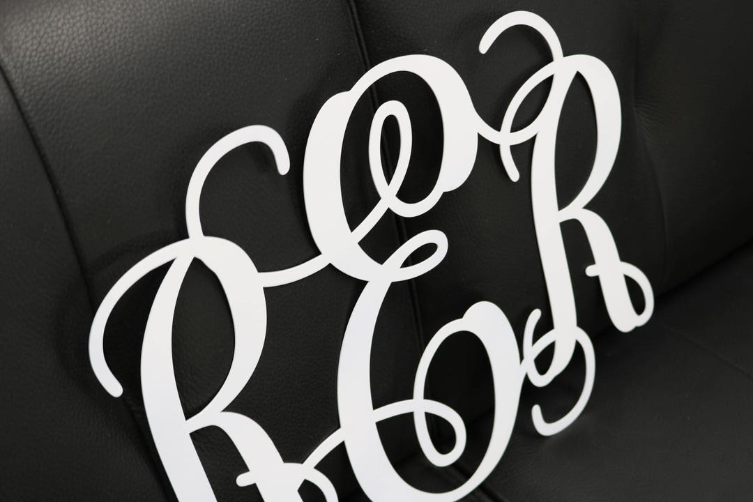 Large Metal Monogram Sign Custom Metal Monogram Sign Wall - Etsy