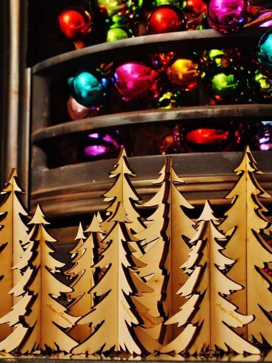 Trio of Wooden Christmas Trees Christmas Tree Wooden Tree | Etsy UK