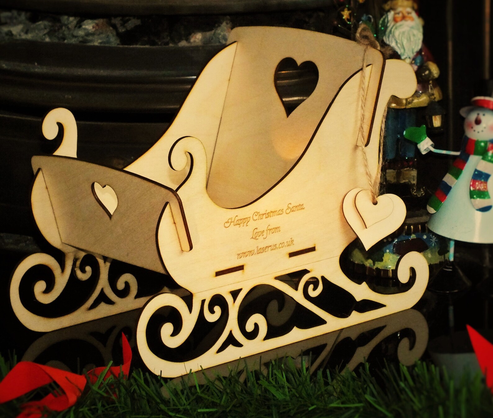 Personalised Christmas Eve Sleigh Board Santa Treat Board - Etsy
