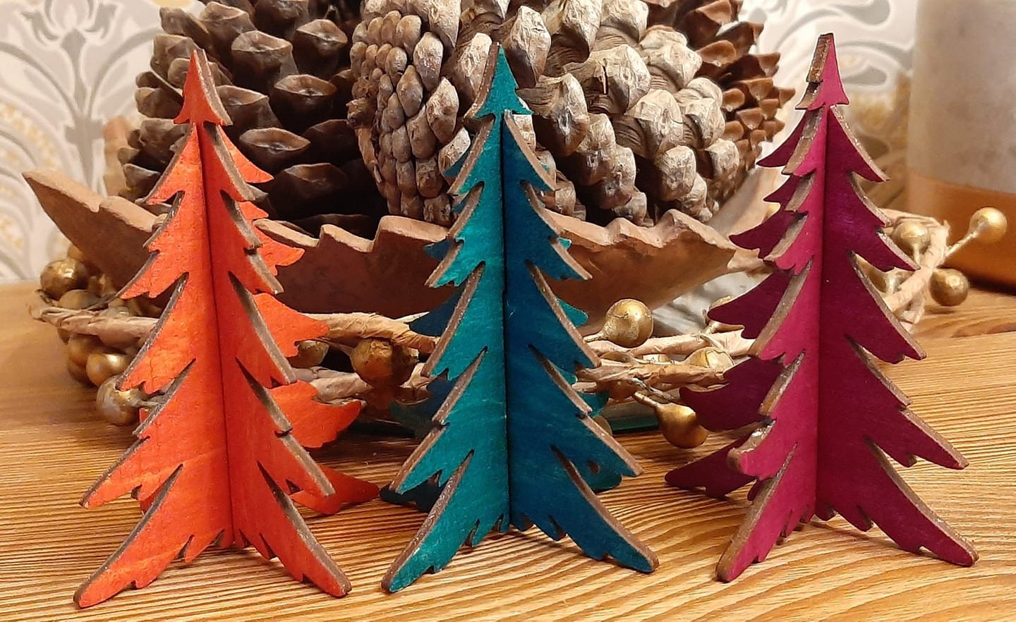 Trio of Wooden Christmas Trees - Christmas Tree - Wooden Tree - Nordic ...