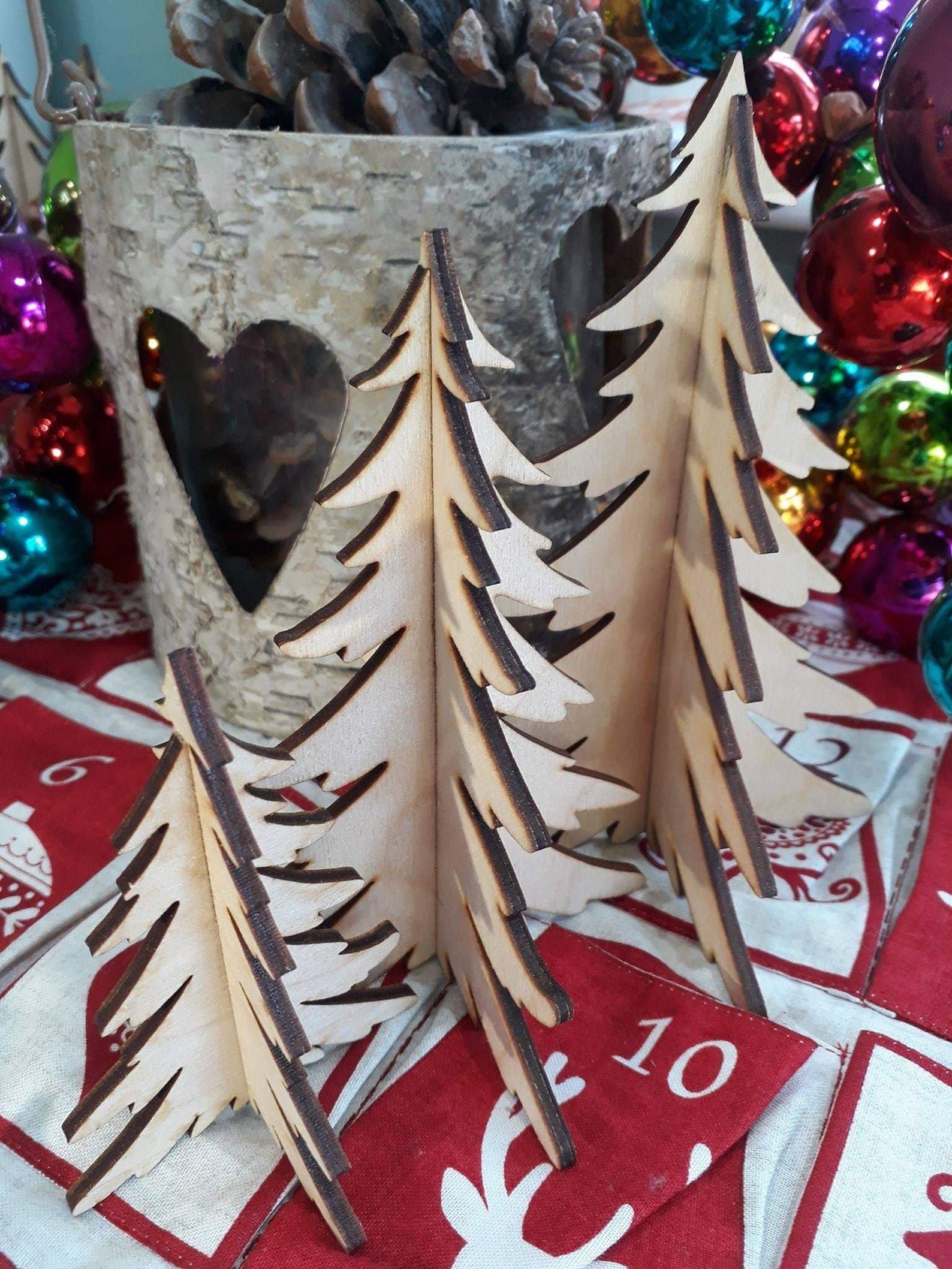 Trio of Wooden Christmas Trees - Christmas Tree - Wooden Tree - Nordic ...