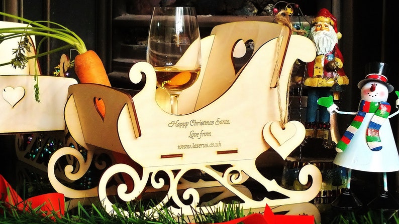 Personalised Christmas Eve Sleigh Board Santa Treat Board - Etsy