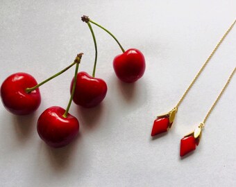 Cherry red jewelry | Etsy