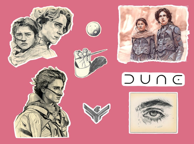 Timothée Chalamet Sticker Pack Zendaya Paul Atreides & | Etsy