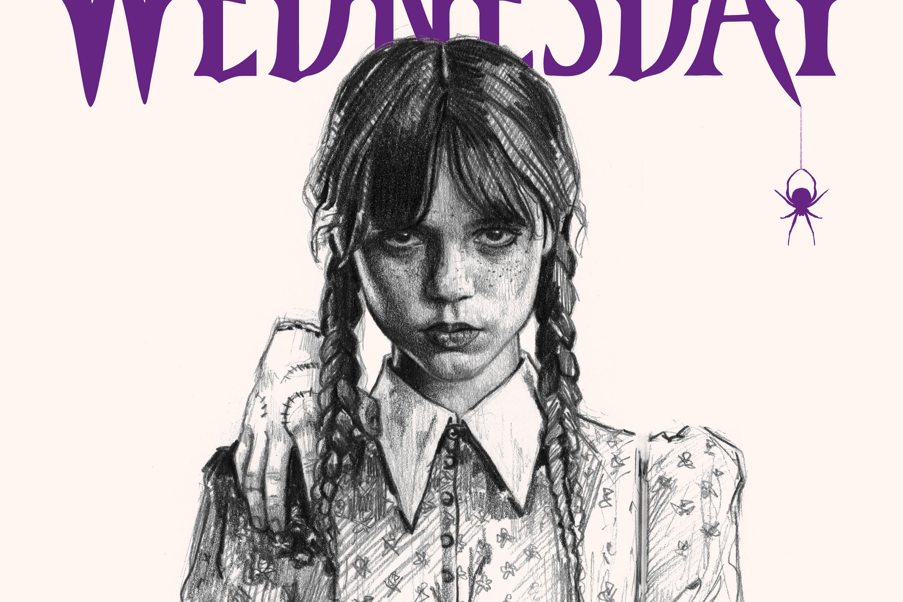 Wednesday Addams Poster Illustration - Addams Family Designed & Sold By ...