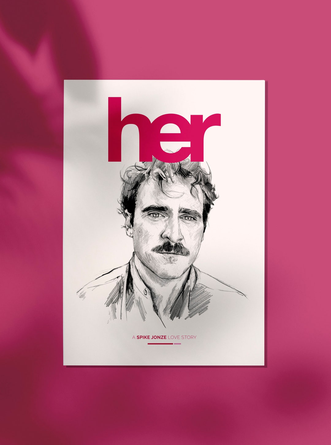 Her Movie Poster art print Joaquin Phoenix - Etsy España