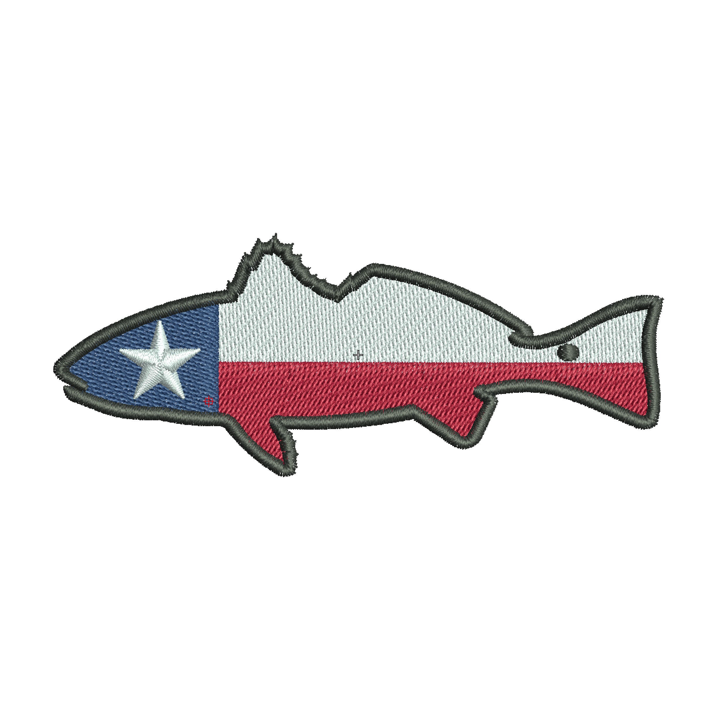 Texas Flag Redfish and Speckled Trout Embroidery Designs | Etsy
