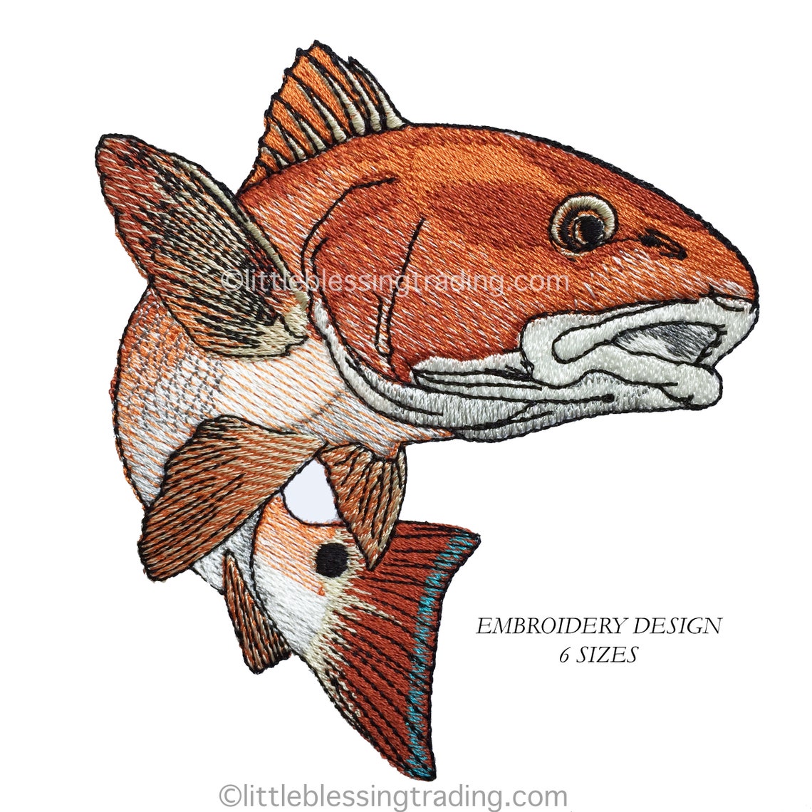 Redfish / Red Drum Embroidery Design - Etsy