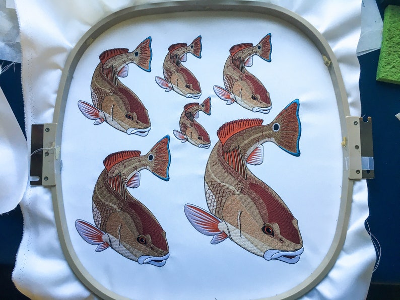 Red Drum / Redfish Embroidery Design - Etsy