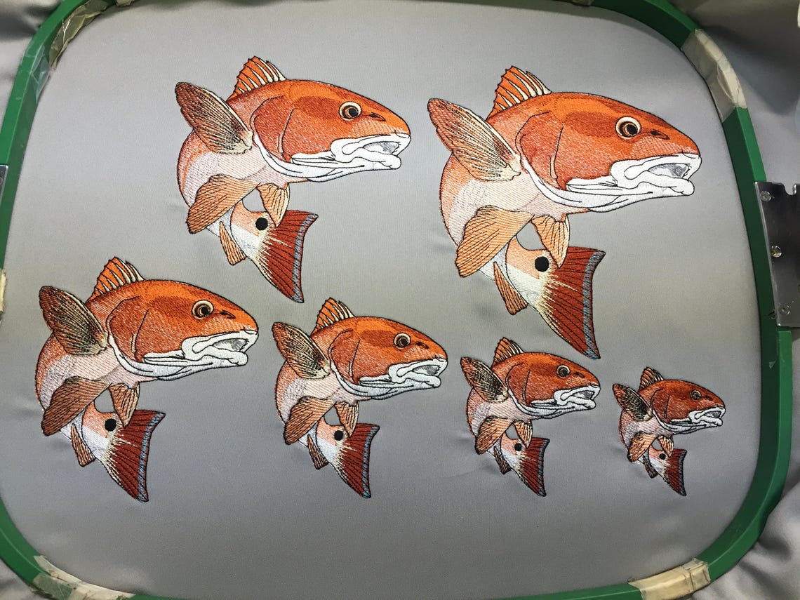 Redfish / Red Drum Embroidery Design - Etsy
