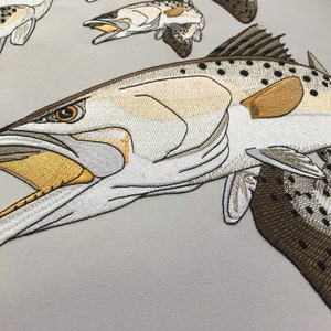 Speckled Trout Embroidery Design - Etsy