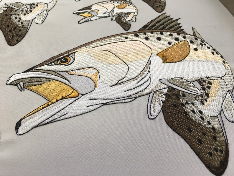 Speckled Trout Embroidery Design - Etsy Sweden