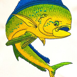 Mahi-mahi Dolphinfish Embroidery Design - Etsy