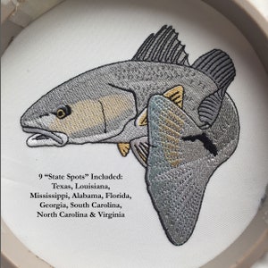Redfish / Red Drum Embroidery Design - Etsy