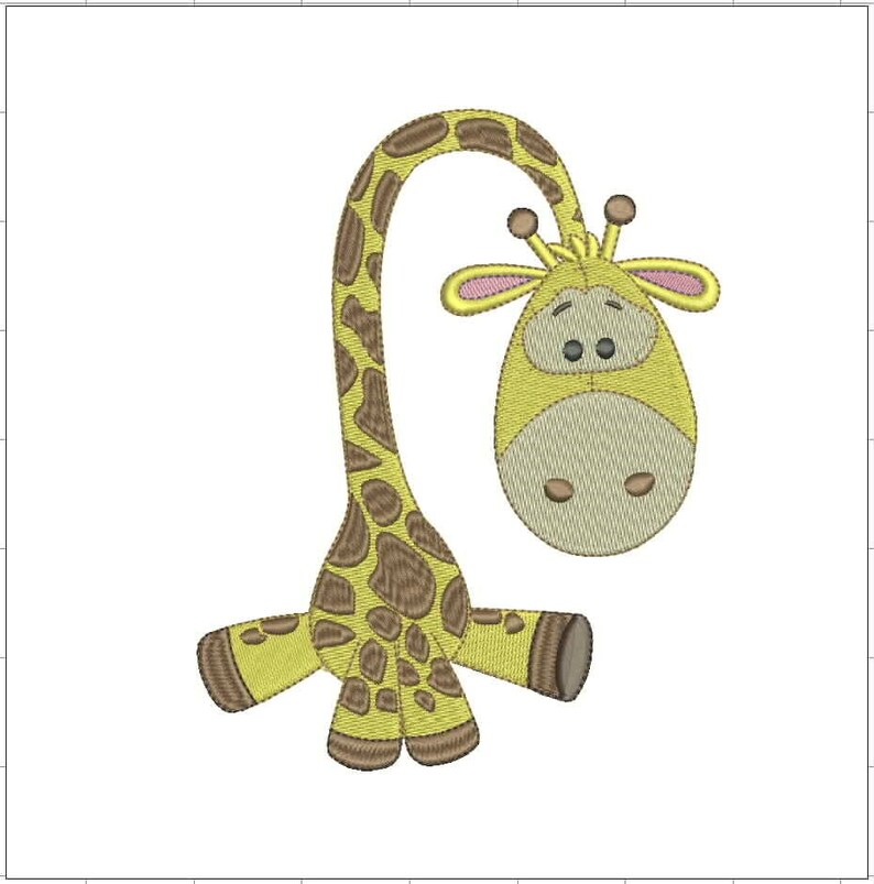 Cute Giraffe Embroidery Design - Etsy