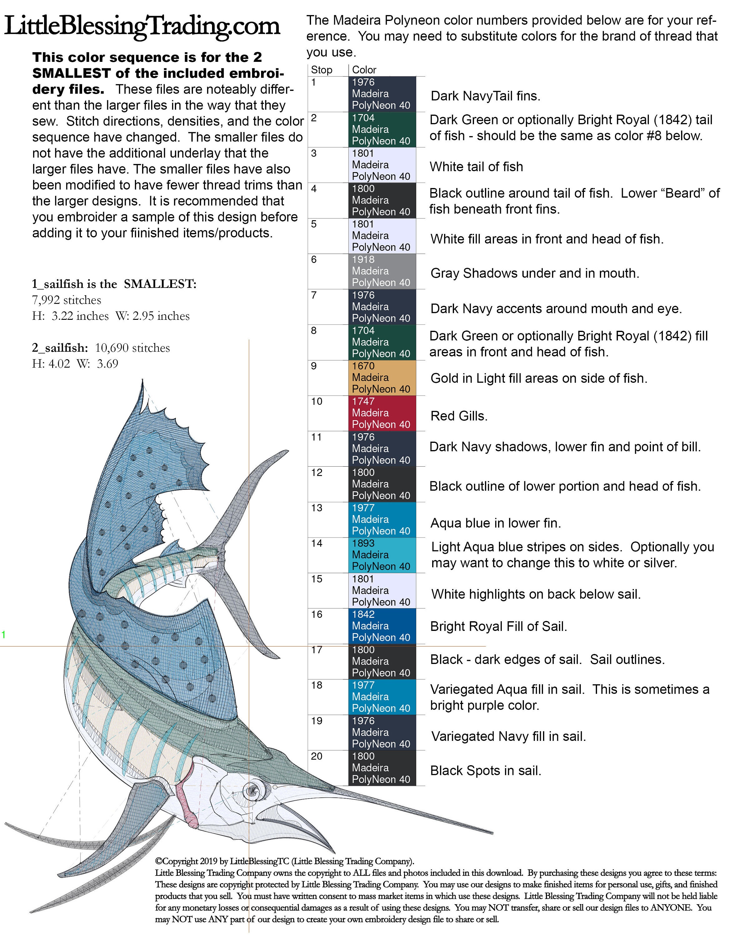 Sailfish Embroidery Design - Etsy