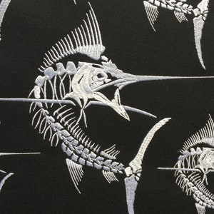 Marlin BONES Embroidery Design - Etsy