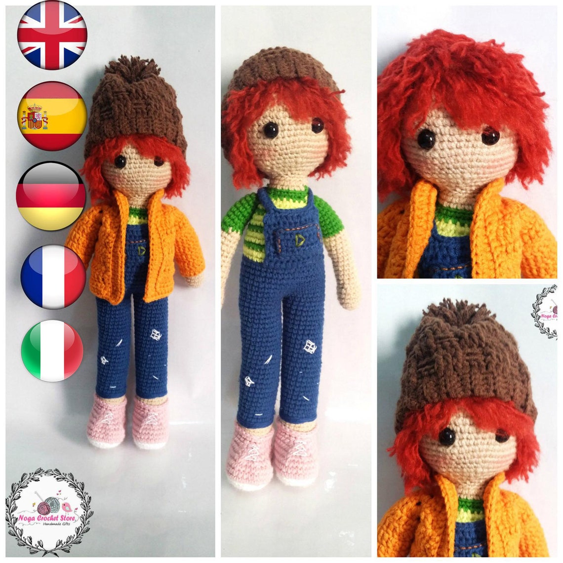 Crochet boy doll amigurumi pattern | Etsy