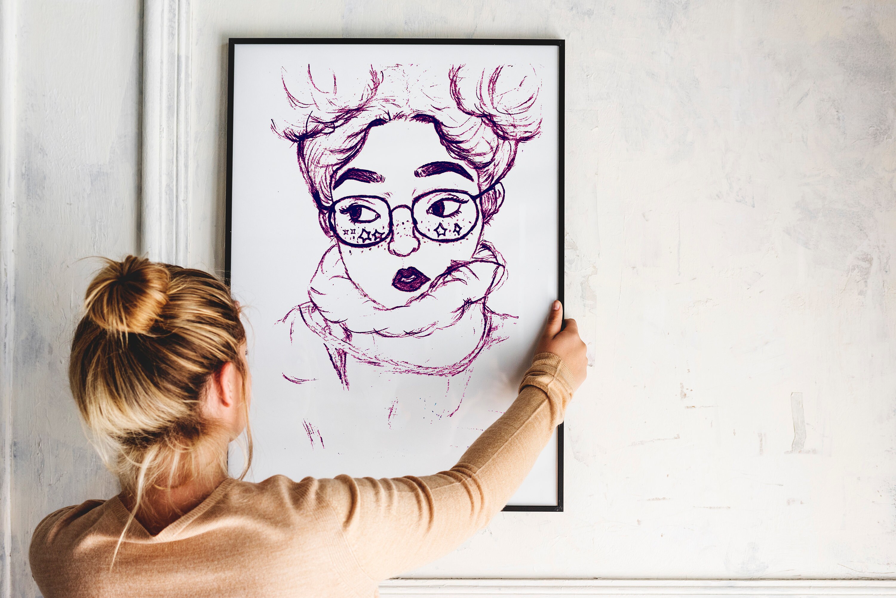 Hand Printable Wall Art Anime Girl for Girly Room - Etsy