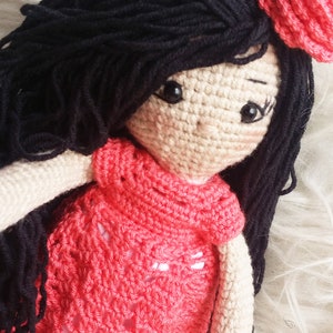 Crochet Doll in Red Dress Amigurumi Pattern - Etsy