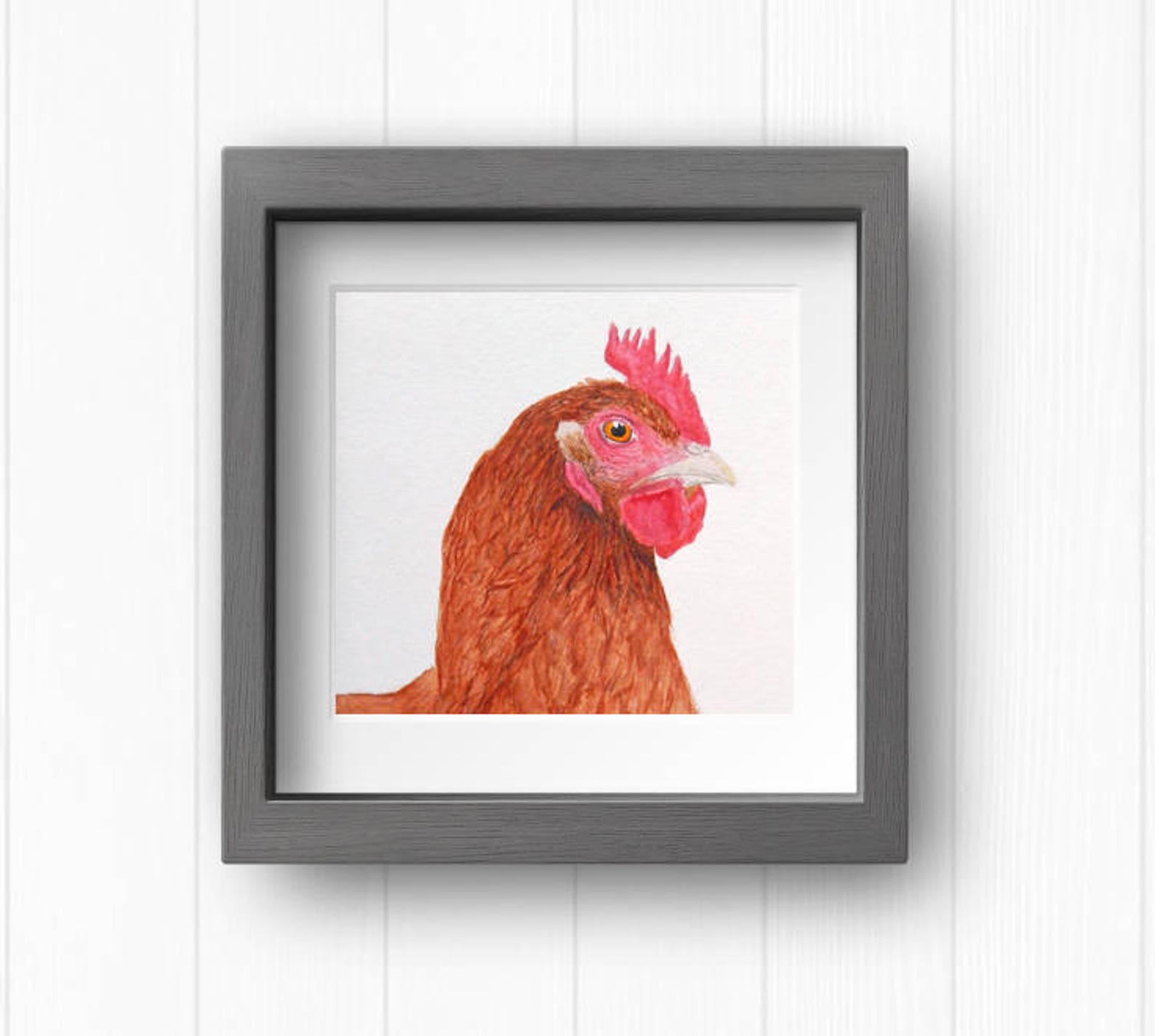 Chicken Wall Decor Modern Farmhouse Decor Chicken Painting - Etsy