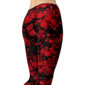 Halloween Blood Spatter Leggings, Horror Leggings, Holliday Leggings ...