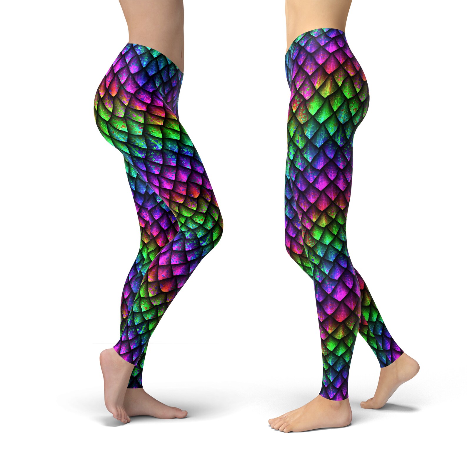 Dragon Scales Leggings Printed Leggings Unique Gym Workout | Etsy