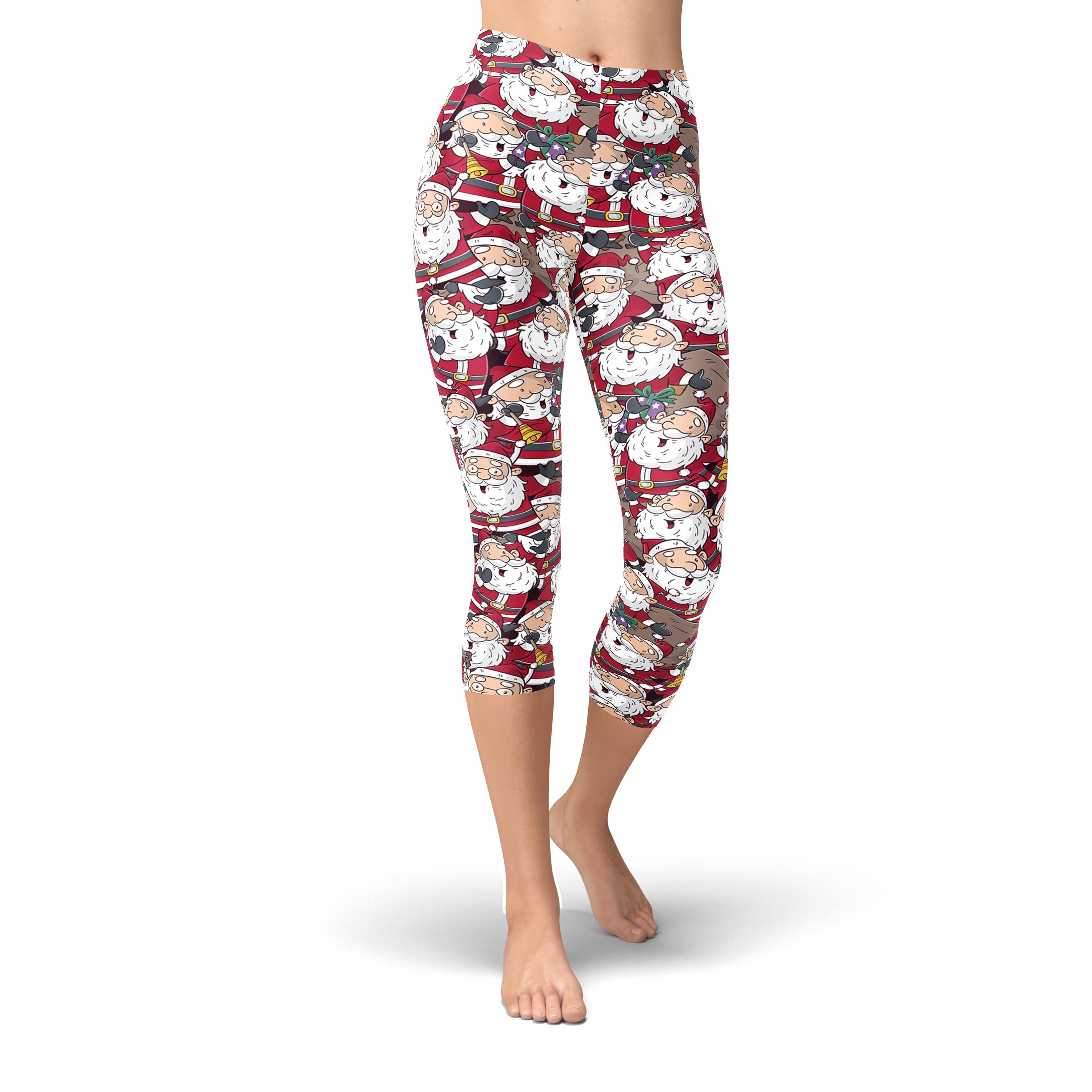 Christmas Leggings Santa Claus Leggings Christmas Outfit | Etsy