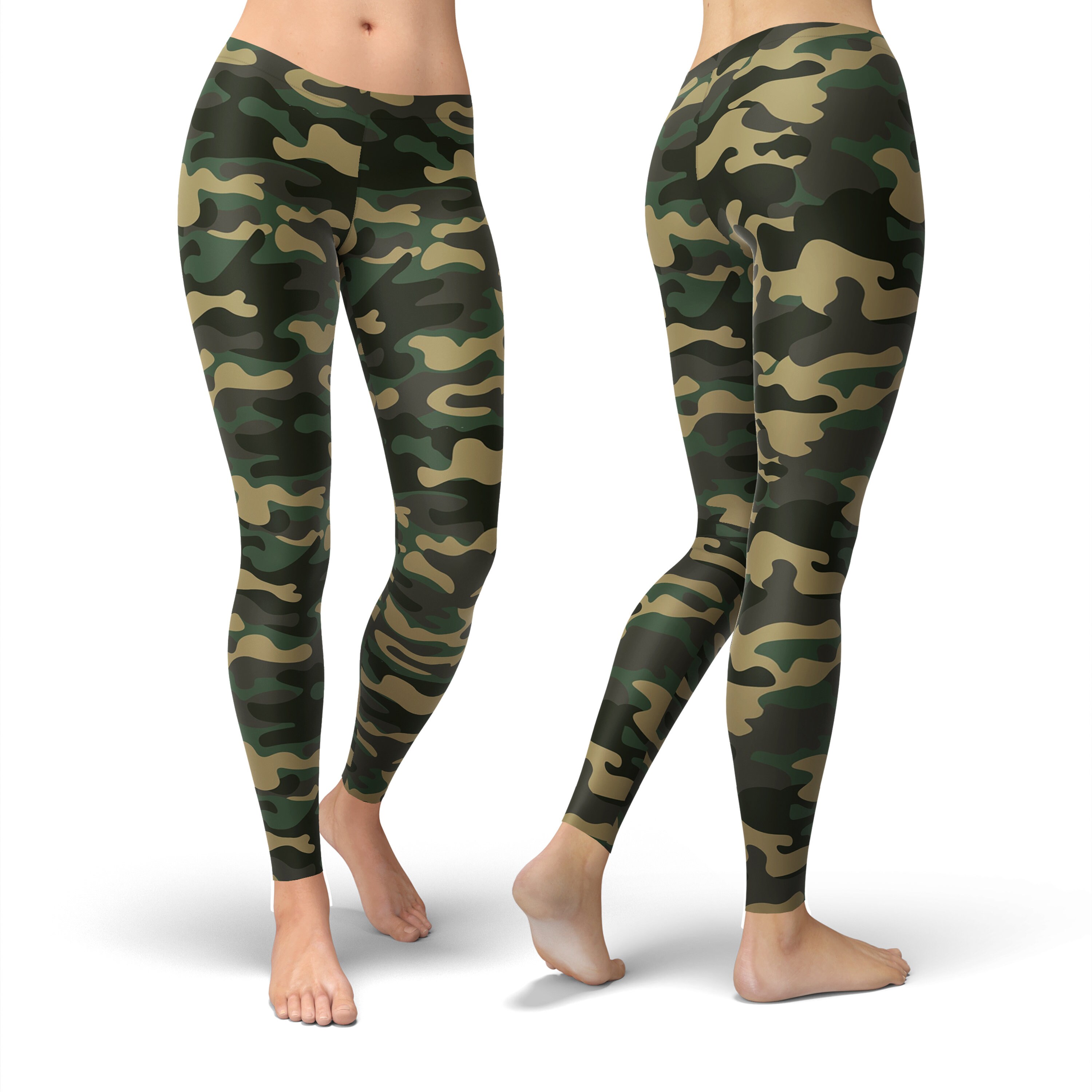Green Camo Leggings Camo Leggings for Women Camo Fabric | Etsy