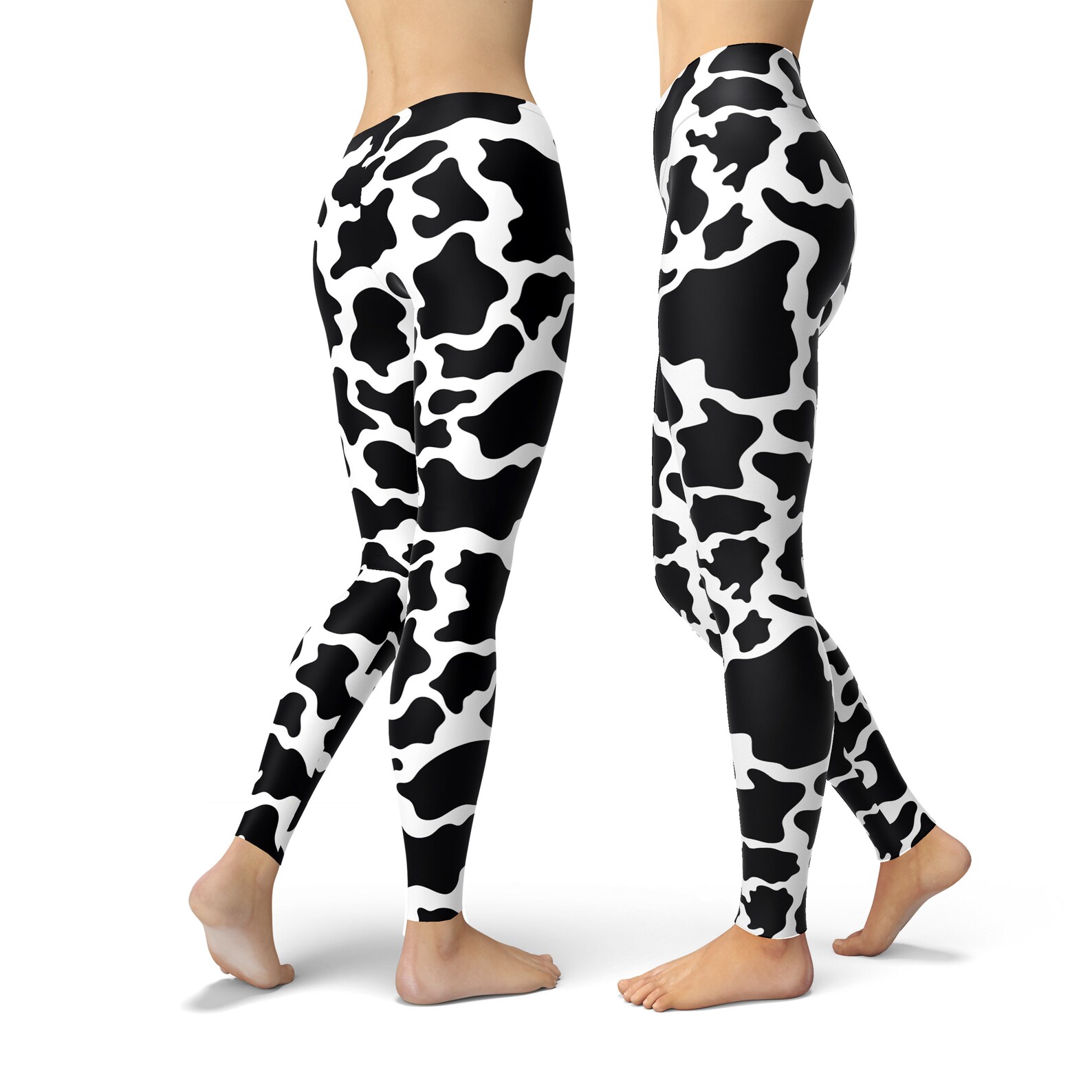 Cow Print Leggings Cow Skin Yoga Pants Cow Leggings Printed - Etsy