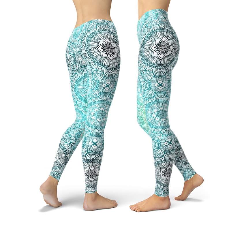 Colorful Mandala Yoga Pants Floral Leggings for Women Yoga - Etsy