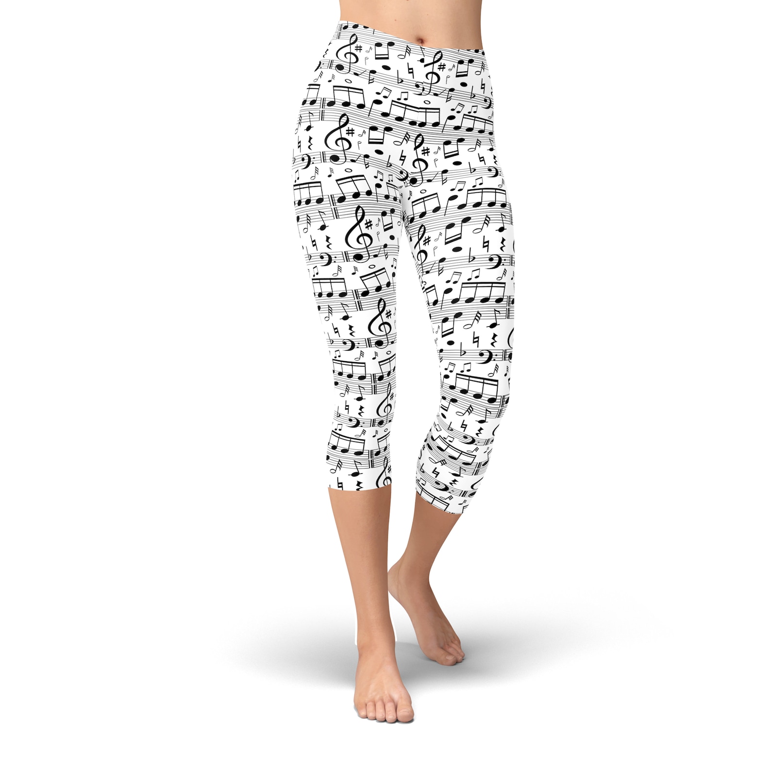 Music Notes Leggings Musical Notes Tights Melody Pattern | Etsy