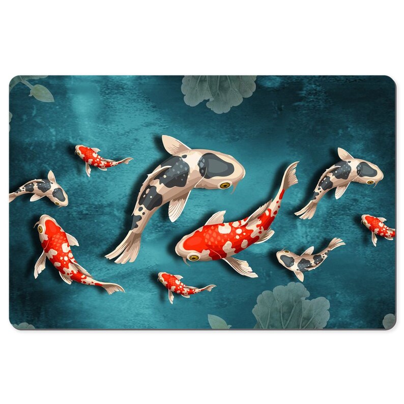 Japanese Koi Fish Desk Mat Japanese Desk Mat XL Boho Nature - Etsy