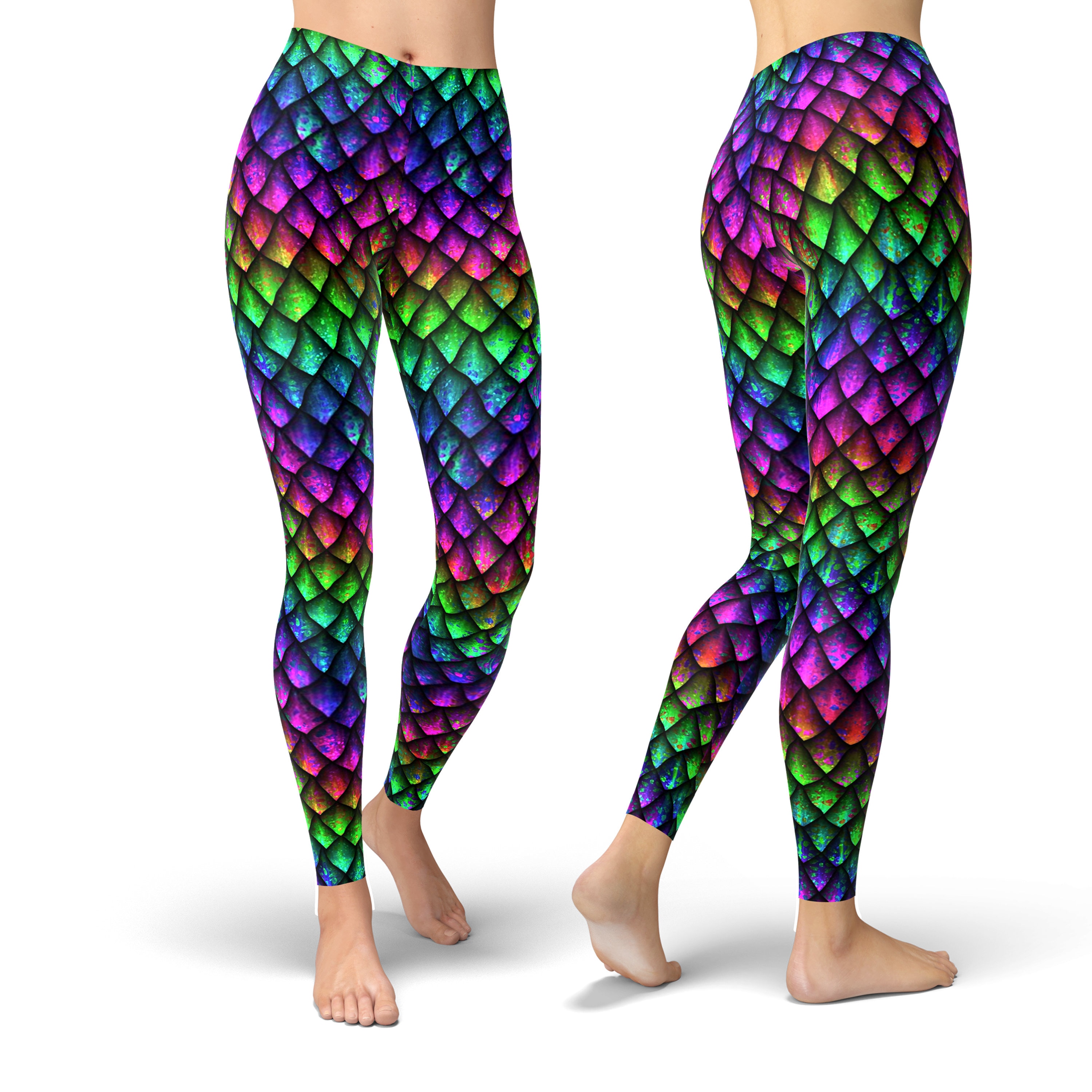 Dragon Scales Leggings Printed Leggings Unique Gym Workout | Etsy